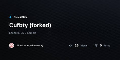 Cufbty Forked Stackblitz Cufbty Forked Stackblitz