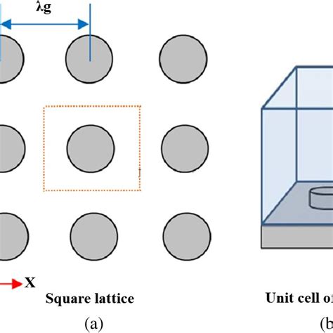 Top View Of Nanopillars In Square Lattice A Three Dimensional View