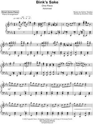 Bink S Sake Sheet Music Arrangements Available Instantly Musicnotes