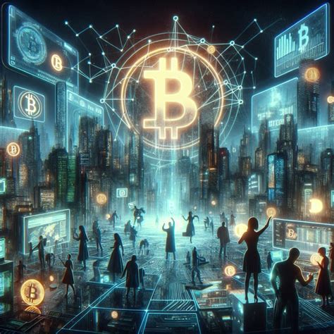 Futuristic Cyberpunk Bitcoin Scene Digital Innovation Amidst Urban