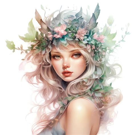 Premium Photo Beautiful Beautiful Model Face Fairy Portrait Magical