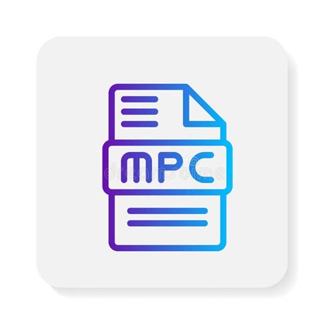 Mpc Document File Flat Icons Vector Illustration Stock Vector