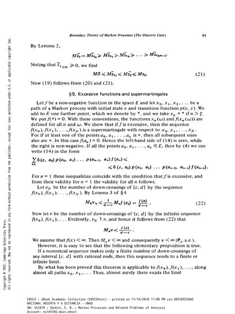 Kxo Fix Boundary Theory Of Markov Processes The Discrete Case Pdf Mathematical