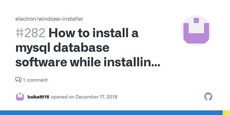 How To Install A Mysql Database Software While Installing Electron Application · Issue 282