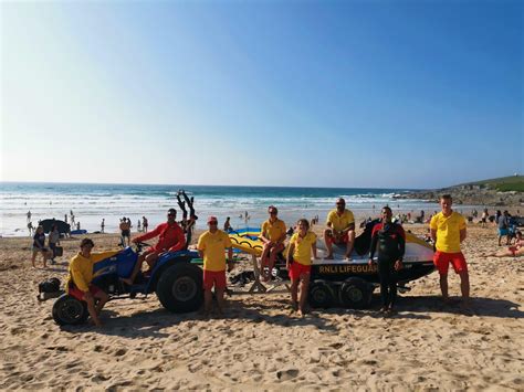 Fistral Rnli Lifeguards Rescue 16 Surfers And Bodyboarders Caught In