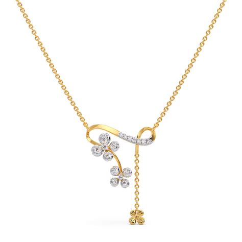 Glittering Flowers Of Eden Diamond Lariat Necklace For Women Under 35k