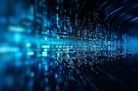 Premium Photo Generative Ai Image Of Abstract Technology Background With Blue Binary Data