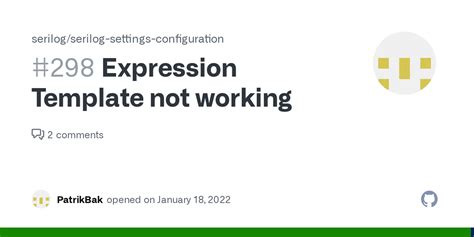 Expression Template Not Working Issue Serilog Serilog Settings
