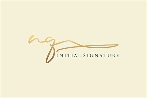 Initial NQ Letter Signature Logo Template Elegant Design Logo Hand Drawn Calligraphy Lettering