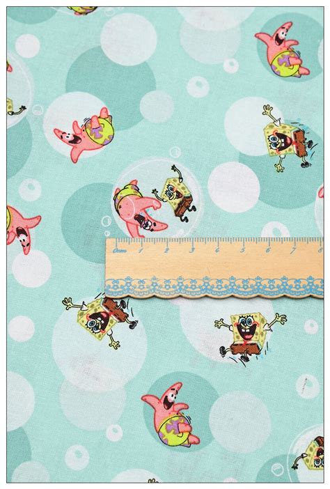 Spongebob Squarepants Fabric Spongebob Patrick Fabric Pure Etsy Australia