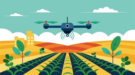 Premium Vector Using Realtime Data A Smart Drone Maps Out A Farmers Soybean Field Identifying