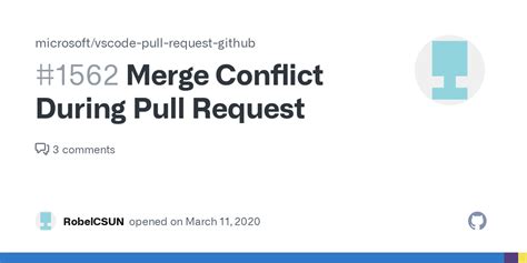 Merge Conflict During Pull Request · Issue 1562 · Microsoftvscode