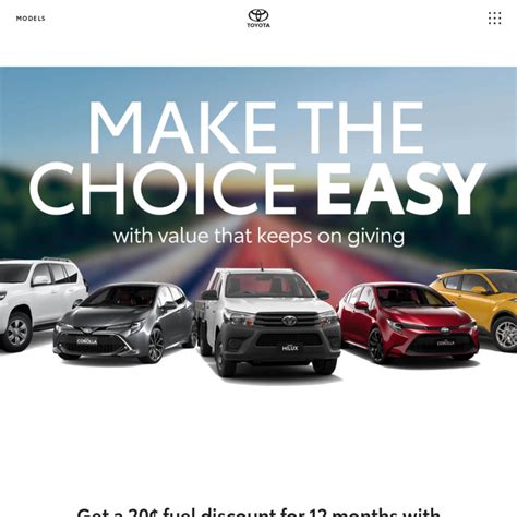 [vic Nsw] 20¢ Litre Fuel Discount For 12 Months Via Mytoyota On