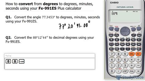 📚 How To Convert From Degrees To Degrees Minutes Seconds Using Your Fx 991es Plus Calculator
