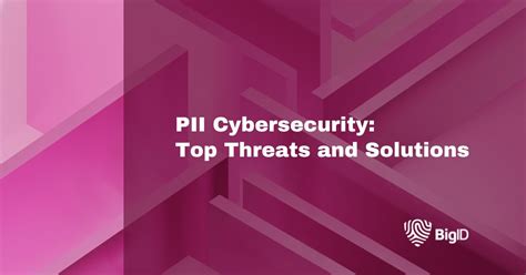 Pii Cybersecurity Top Threats And Solutions Bigid
