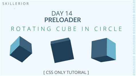 Awesome Loading Animation Rotating Cubes In Circle HTML CSS Only