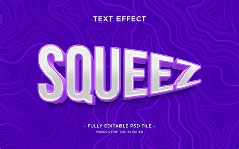 Efecto De Texto Apretado Archivo Psd Premium