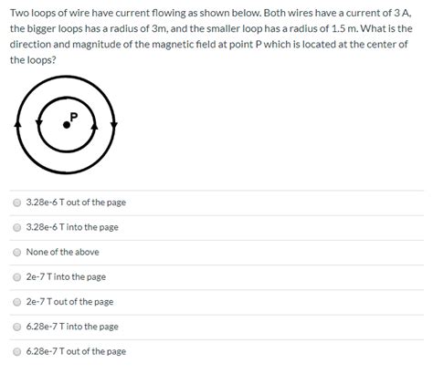 Solved Two Loops Of Wire Have Current Flowing As Shown Chegg Com