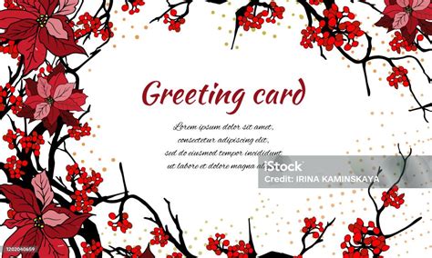 흰색 배경에 검은 색 나뭇가지와 빨간색 꽃이있는 텍스트 프레임입니다 초대와 축하를위한 일본어 스타일의 벡터 일러스트레이션 0명에 대한 스톡 벡터 아트 및 기타 이미지