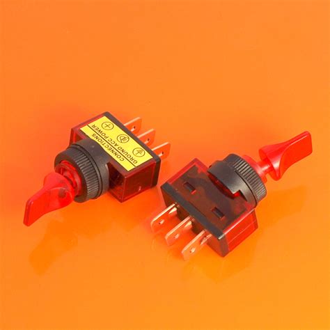 Red Illuminated Onoff Spst 3 Pin Toggle Switch 3 Way Components