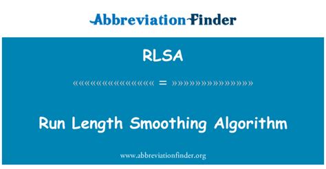 Rlsa 代表 游程平滑算法 Run Length Smoothing Algorithm