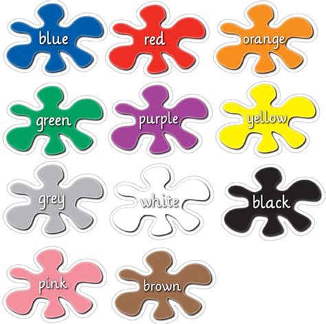 Colour Splats Set Of 11 Signs School Signs Nursery Signs Whiteboards Safety Signs Upson Downs