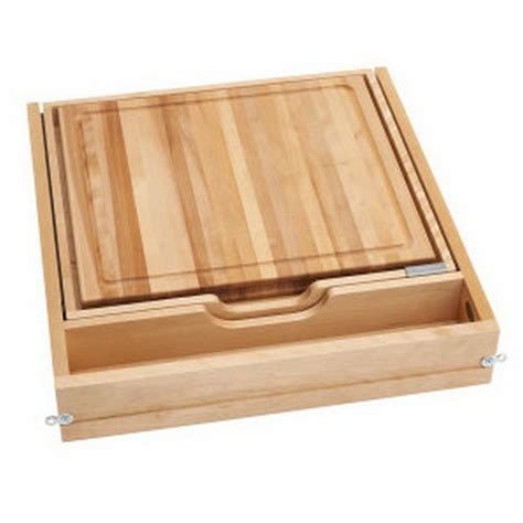 REV A SHELF Knife And Cutting Board Drawer Kit For Face Frame Construction With Soft Close