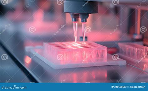 Bioprinting Technology Creating Cellular Structures Royalty Free Stock