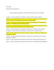 Alex Jones Correct Med Query Assignment 2 Docx Seto Kaiba Medical