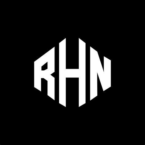 Rhn Letter Logo Design With Polygon Shape Rhn Polygon And Cube Shape