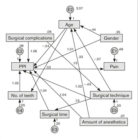 Unstandardized Estimates Of A Recursive Structural Equation Model Download Scientific Diagram
