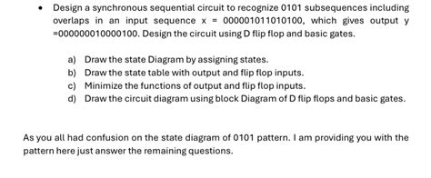 solved design a synchronous sequential circuit to recognize