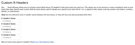 Email Custom X Headers Dyn Help Center