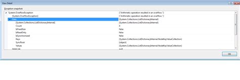 C Arithmetic Operation Resulted In An Overflow Selecting Table Stack Overflow