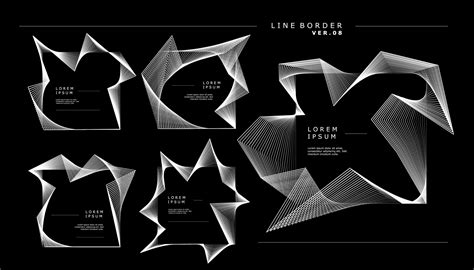 Abstract Lines Square Border Design Template Modern Square Lines Border 18848991 Vector Art At