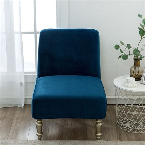 Badu Bg Кадифена калъфка за стол без ръце Плътен единичен диван Калъф за табуретка Nordic Accent