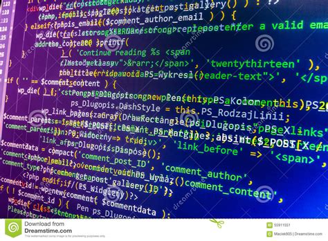 Programming Coding Source Code Screen Stock Illustration Illustration Of Background Computer