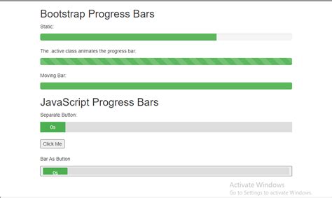 15 bootstrap progress bars demo code