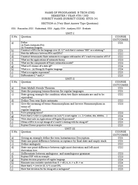 Question Bank Toc Pdf String Computer Science Metalogic