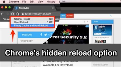 Chrome S Hidden Reload Menu Normal Reload Hard Reload And Empty Cache