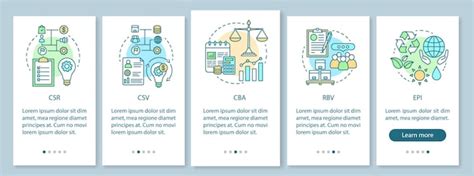 Premium Vector Business Concepts Onboarding Mobile App Page Screen Vector Template Csr