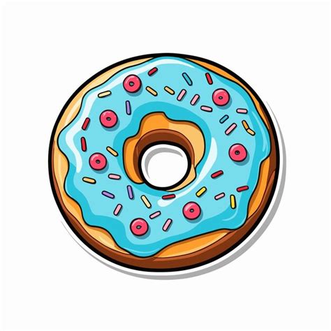 Premium Vector Donut Cartoon Illustration Clipart Vector Design