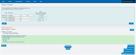Reports Student Data Report Sample