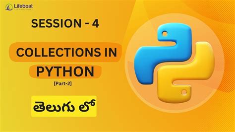 Collections In Python Session 4 Pythonintelugu Pythonforbeginners
