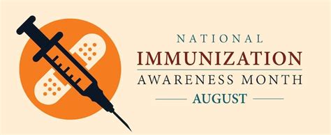 Premium Vector National Immunization Awareness Month Vector Banner