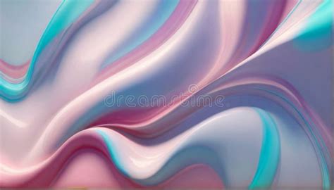 An Abstract Fluid And Iridescent Digital Art Image Evoking A Sense Of Movement With Smooth