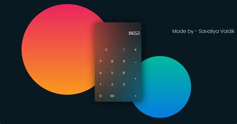 Github Vaidik2473glassmorphism Calculator A Glassy Calculator Made By Html Css
