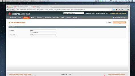 Magento How To Create An Attribute Set Youtube