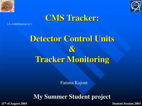 PPT CMS Tracker Detector Control Units Tracker Monitoring PowerPoint Presentation ID 3712800