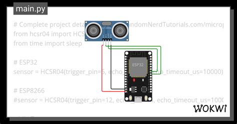Esp32hc Sr04 Microphyton Wokwi Esp32 Stm32 Arduino Simulator